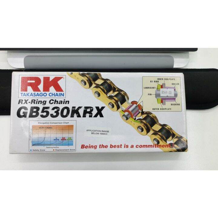 RK RX-Ring Chain GB530RX 120L Gold Rivet Type | Lazada