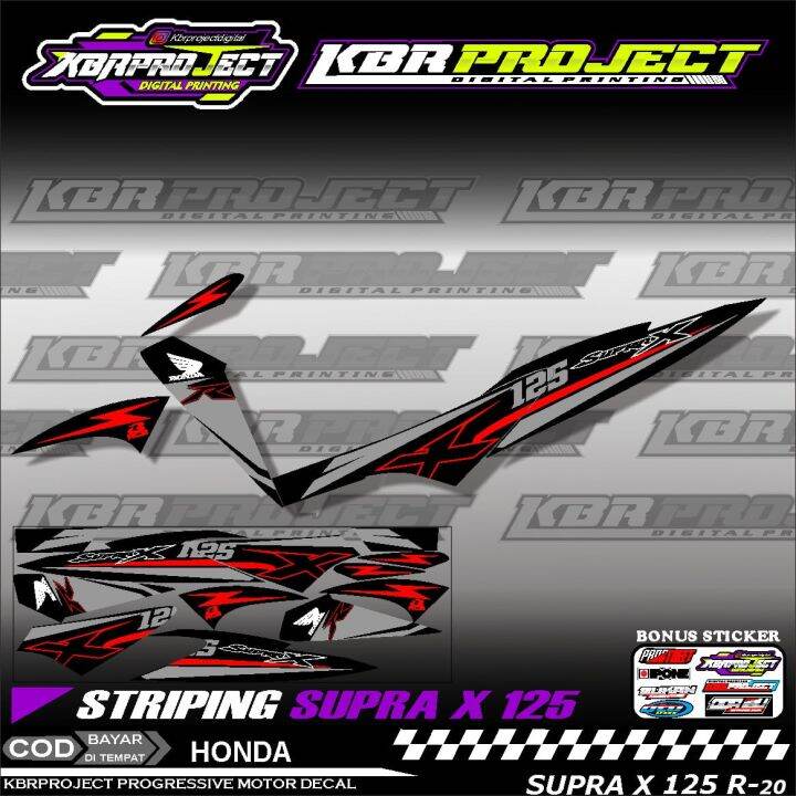SUPRA X 125 STIKER STRIPING MOTOR KEREN LIS VARIASI SUPRA X 125 STIKER ...