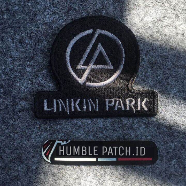 PATCH ON ! EMBLEM BORDIR BAND LINKIN PARK LOGO BLACK GREY | Lazada Indonesia