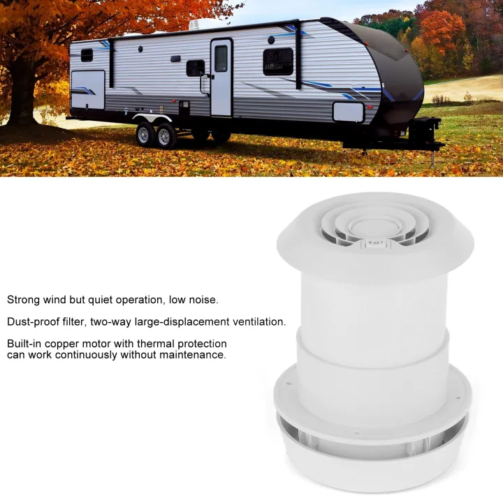 Caravan Parts 12V RV Caravan Roof Fan Ceiling Quiet Air Ventilation ...