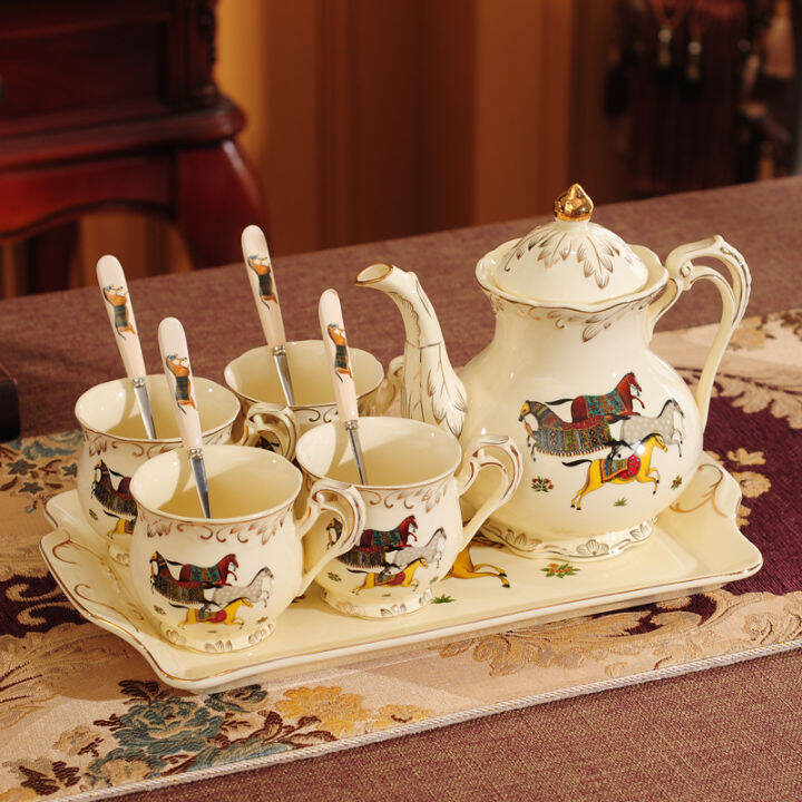 Cup set English afternoon tea set tea cup ceramic cup home coffee cup set European-style ...