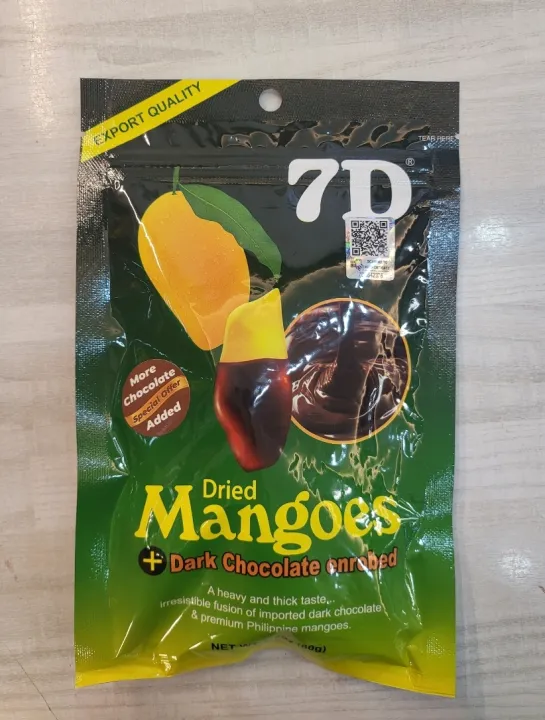 7D Dried Mango with Dark Chocolate 80g | Lazada PH