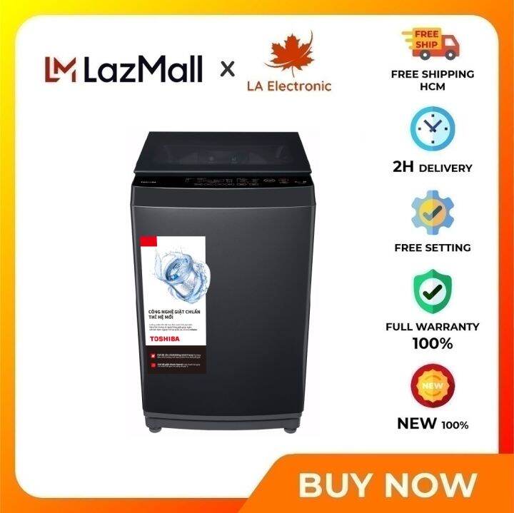 Máy giặt Toshiba 8 kg AW-M905BV(MK) - Miễn phí vận chuyển HCM - Hẹn giờ giặt Khóa trẻ em Nắp máy ...