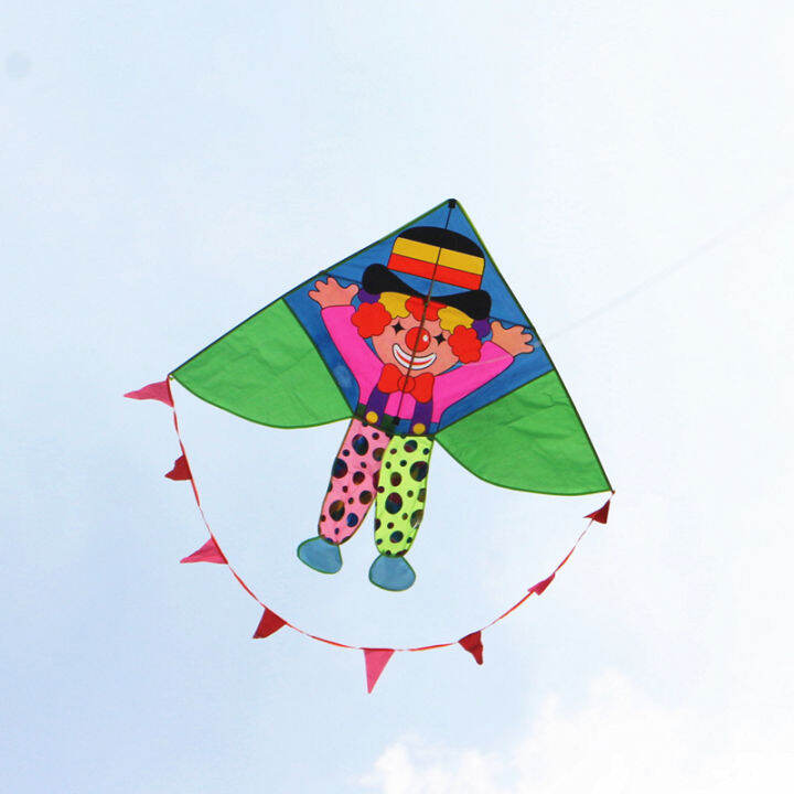 Free shipping Clown kite flying line toys nylon children kite factory ...