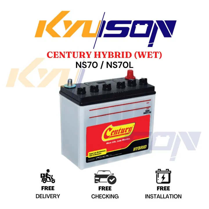 NS70 NS70L Century Hybrid Wet Car Battery Bateri Kereta | Toyota Camry Unser Alphard Proton ...