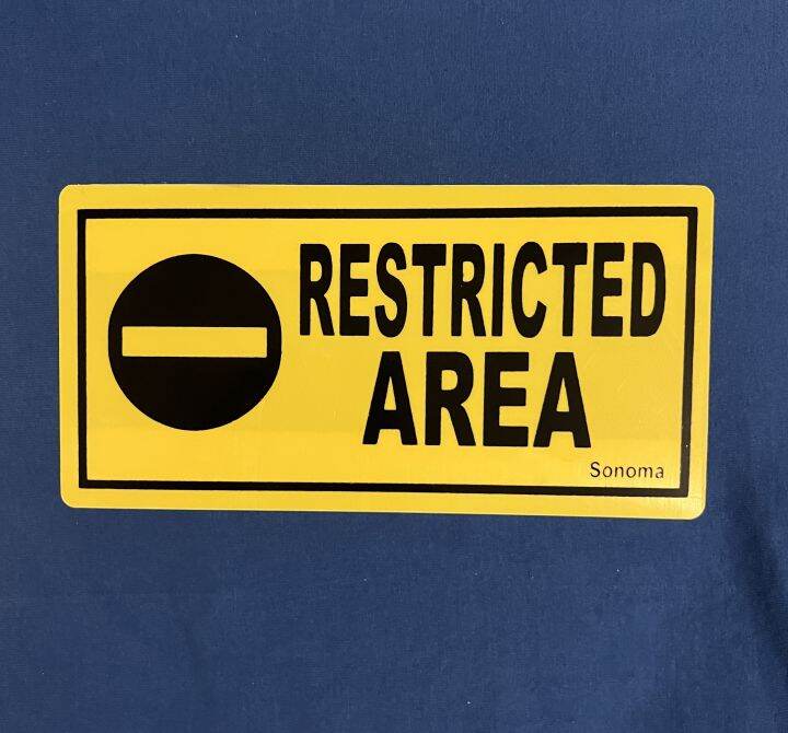 A-Mart High Impact Plastic Signage 4x8 inches Restricted Area Sign Not ...