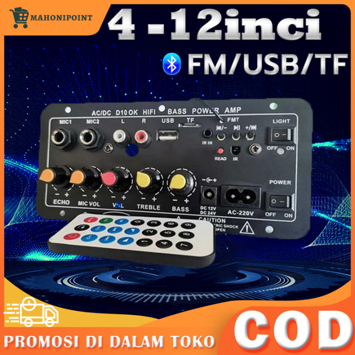 Ampli Full Bass Subwoofer 4/5/6/8/10/12 Inch Hi-Fi Bluetooth Rumah ...