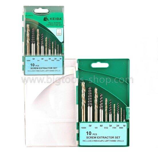 KEIBA ถอนเกลียวซ้ายพร้อมดอกสว่าน 10 ตัวชุด (KE-420110) | Lazada.co.th