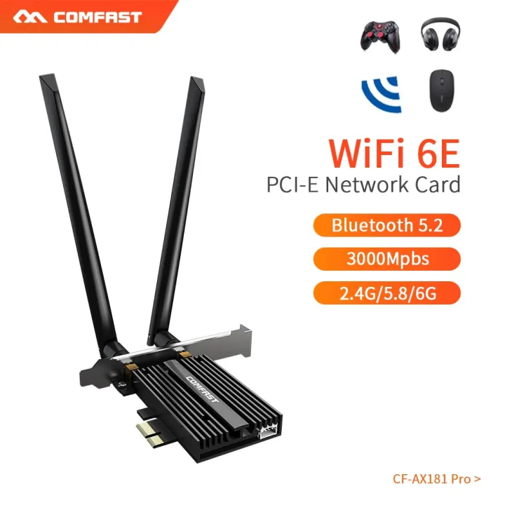 3000mbps Wifi 6e Pci E การ์ดเครือข่าย2 4g 5ghz 802 11ac Ax Wireless