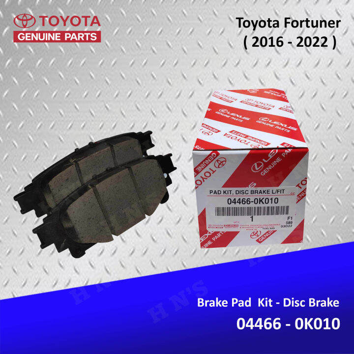 Toyota Genuine Brake Pads for Toyota Fortuner ( 2016 - 2022 ) PN: 04466 ...