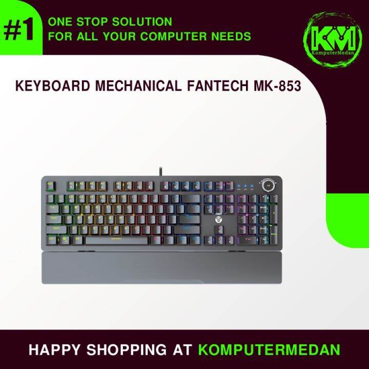 Keyboard Gaming Mechanical Fantech MK-853 V2 MAXPOWER Black | Lazada ...