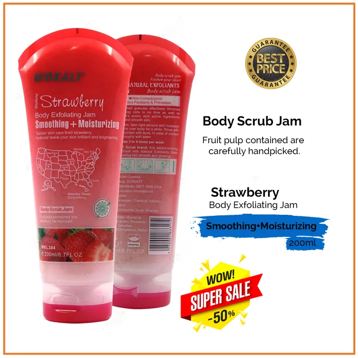 Natural Plant Essence Wokali Whitening Skin Body Exfoliating Jam Body ...