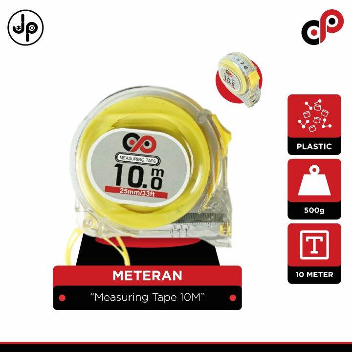 Meteran 10 Meter Merek CP (TOP QUALITY) | Measuring Tape 10 M | Lazada ...