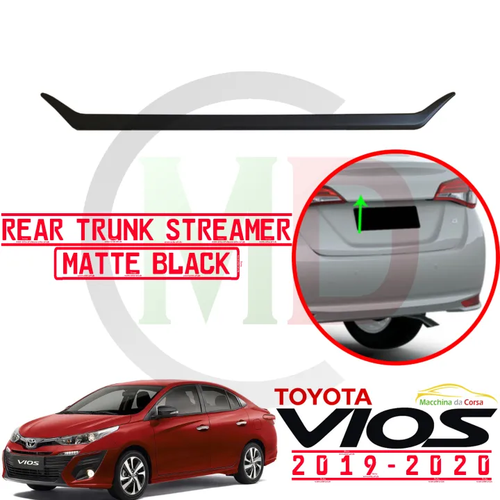 Toyota Vios 2019-2020 Rear Trunk Streamer (Matte Black) | Lazada PH