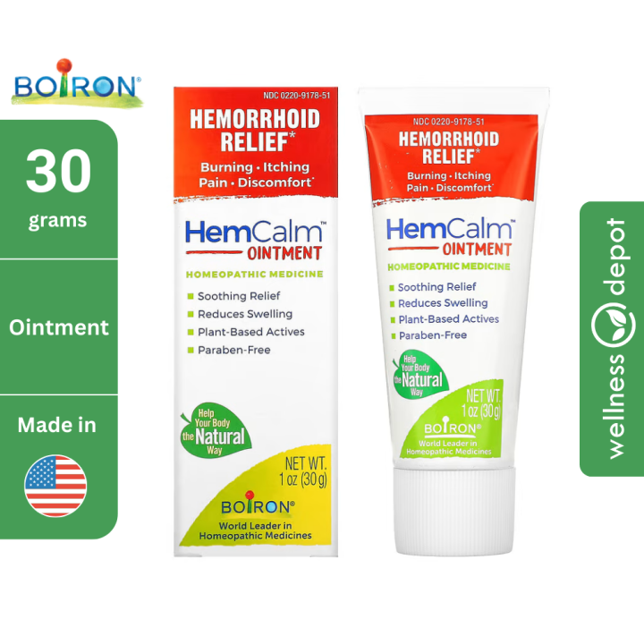 Boiron, HemCalm Ointment, Hemorrhoid Relief / 30g (Exp. June 2027 ...