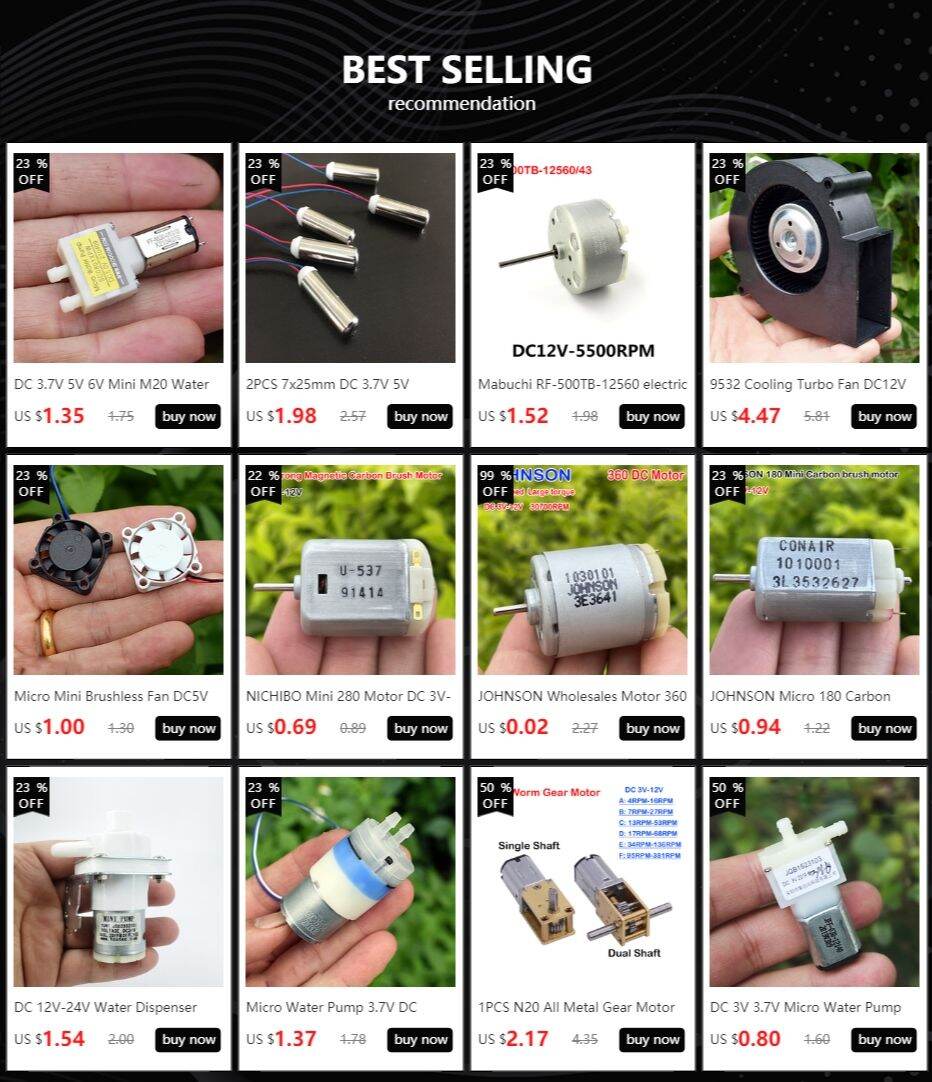 DC 12V 1000RPM Miniature Model Airplane PTZ Motor 20mm 3 phase ...