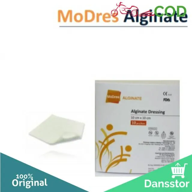 Modres Alginate 10cm x 10 cm / box/isi 10lembar spon luka | Lazada ...