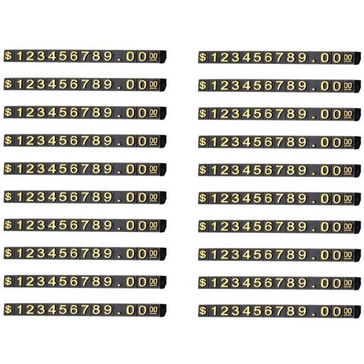 20 Sets Price Display Square Adjustable Price Tag for Price Display ...