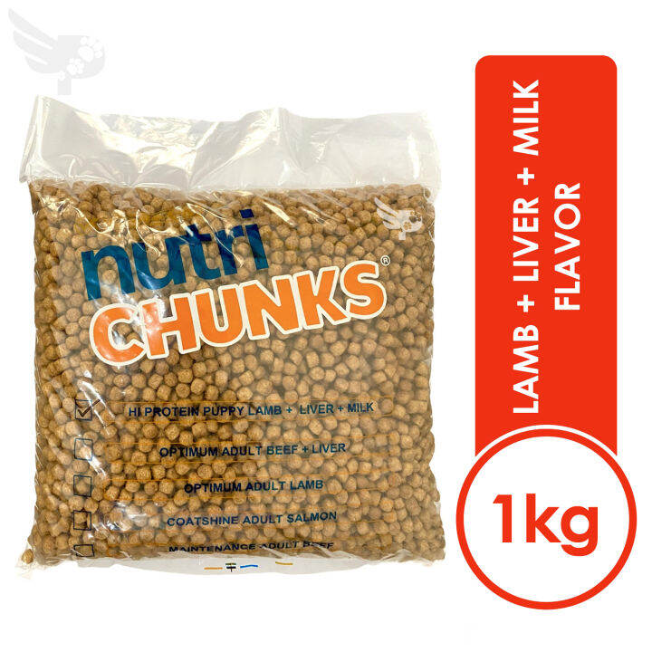 NUTRI CHUNKS HI-PROTEIN PUPPY 1kg REPACKED (LAMB + CHICKEN LIVER + MILK FLAVOR) – Dog Food ...