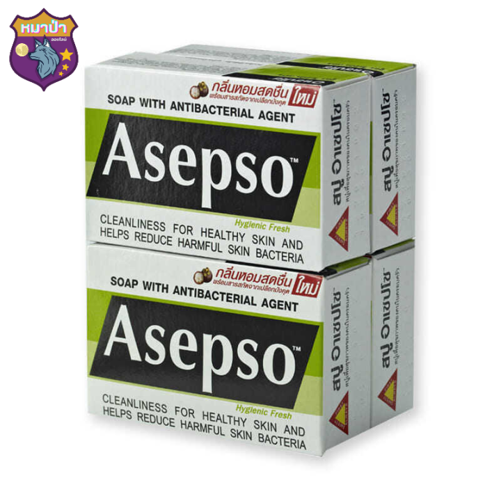 Asepso Soap Hygienic Fresh 80 g x 4.อาเซปโซ สบู่ก้อน สูตรไฮจินิค เฟรช ...