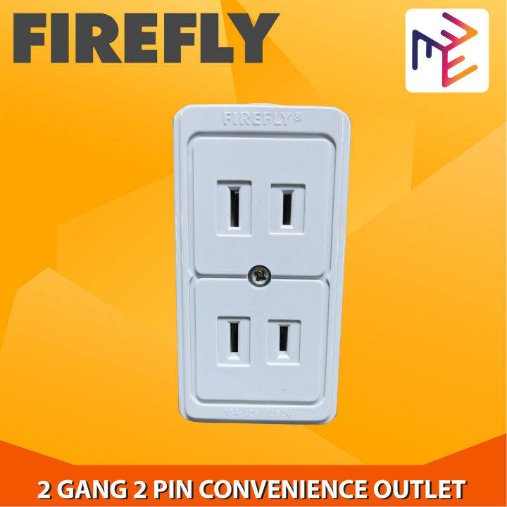 FIREFLY by Winland 2 Gang 2 Pin Convenience Outlet FEDOU202 | Lazada PH