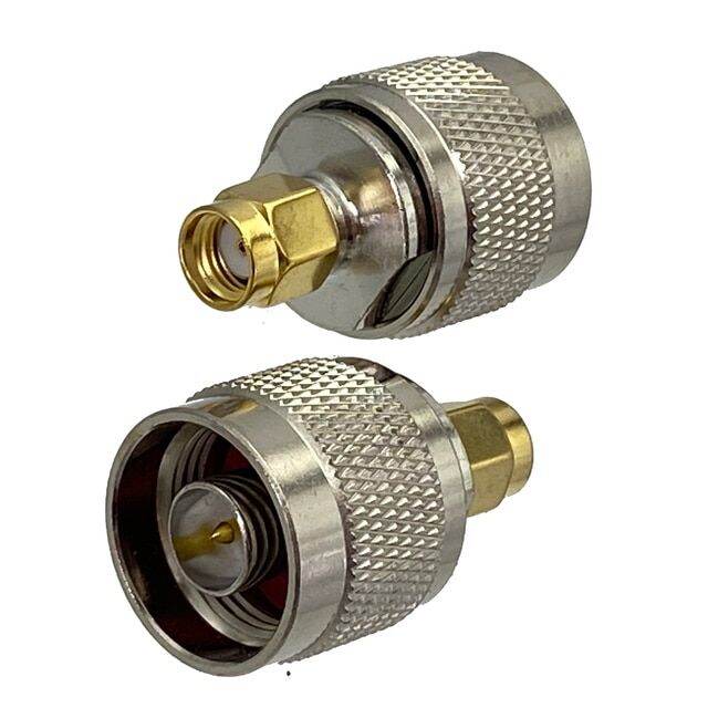 1pcs Connector Adapter N to SMA RP SMA Flange & Bulkhead Male Plug ...