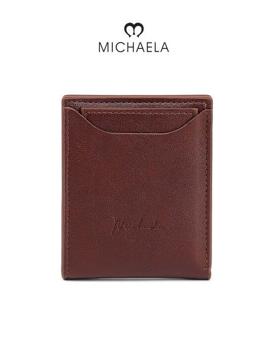 MICHAELA Short Wallet for Men with Bonus Push-Pull Card Holder Bifold ...