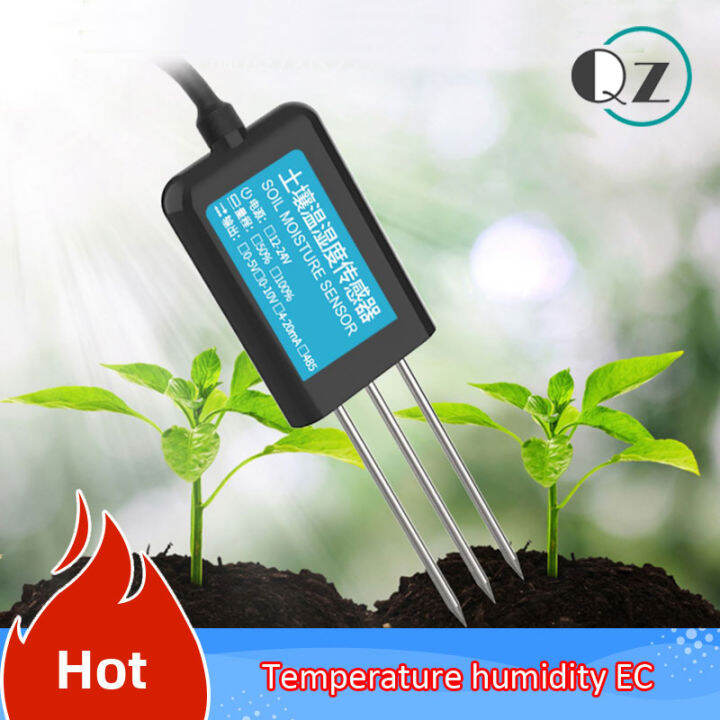RS485 Temperature moisture conductivity three-in-one greenhouse soil temperature and humidity ...