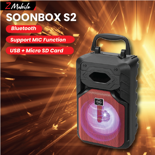 SOONBOX S2 Karaoke Wireless Bluetooth 4 Inch Portable Speaker with Mic Function, Radio, SD card ...