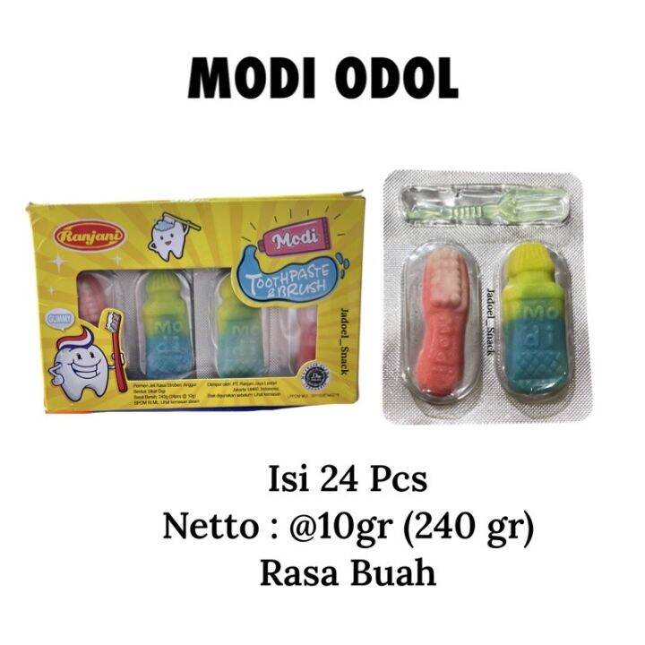 Permen Modi Odol Lunak 24 X 10 Gr Rasa Buah by Jadoel Snack | Lazada ...
