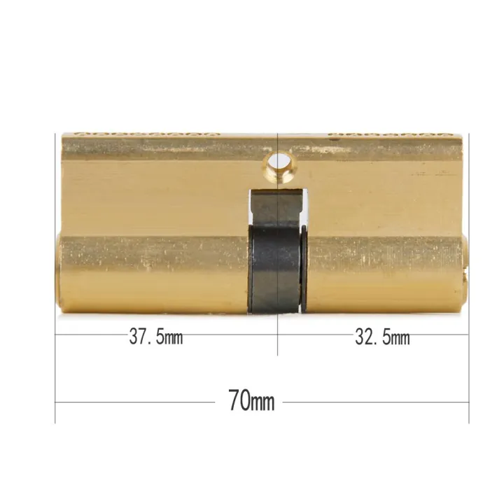 LazaraMall 70MM Brass Key Cylinder Door Lock Barrel Anti Snap/Drill ...
