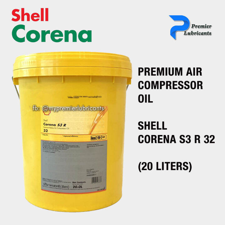 SHELL CORENA S3 R 32 (20 LITERS) - SCREW COMPRESSOR OIL | Lazada
