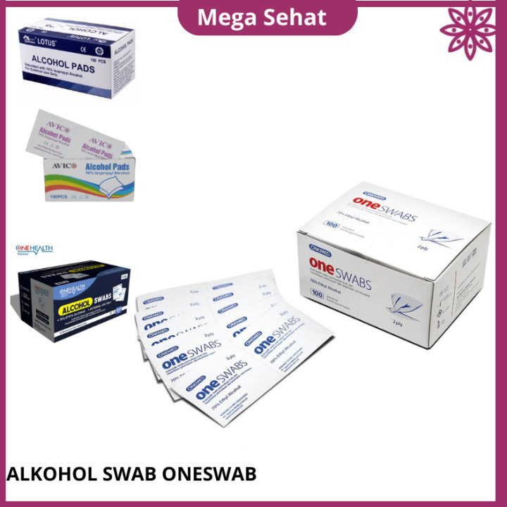 Onemed Oneswab Alkohol Swab Pads Tisu Tissu Tissue Alkohol Alcohol Pads ...