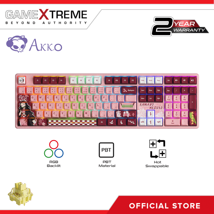 Akko Demon Slayer Nezuko 5108B Plus RGB Tri Mode Hot Swappable ...