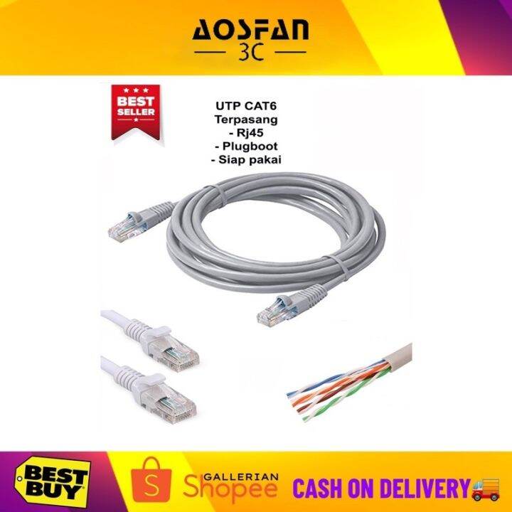 CAT6 3M/5M/10M/15M/20M Cable UTP CAT 6 Install RJ45 And PLUGBOOT Ready To Use / CAT6 LAN Cable ...