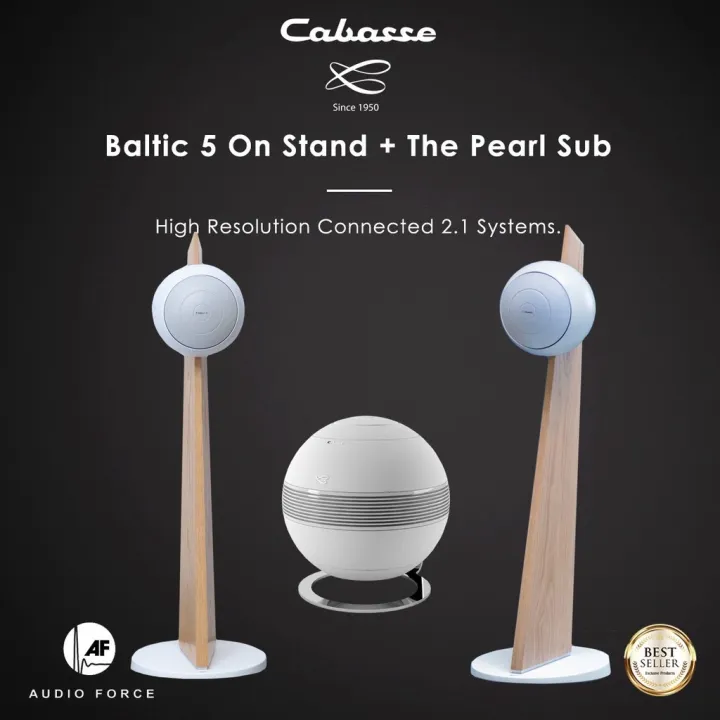 Cabasse Baltic 5 On Stand + The Pearl Sub - High resolution connected 2 ...