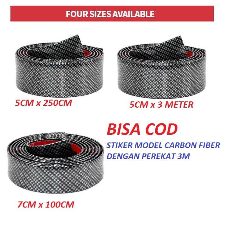 Stiker Vinyl Carbon Fiber Mobil 5 x 250cm 5x 300CM 7x 100 cm Model ...