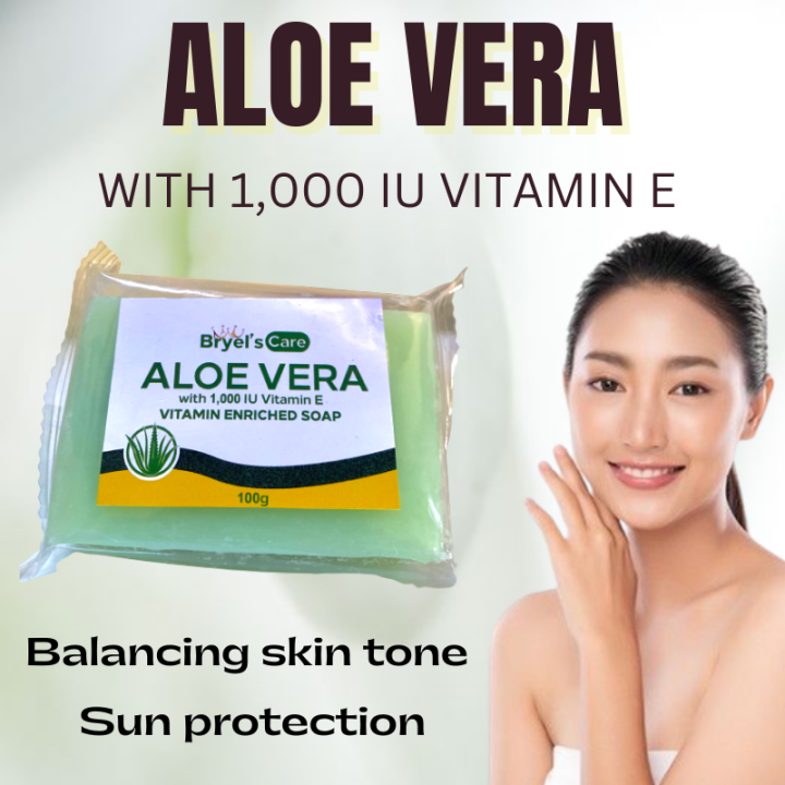 ALOE VERA 1,000 IU vitamin E VITAMIN ENRICHED SOAP 100G PREMIUM ALL ...