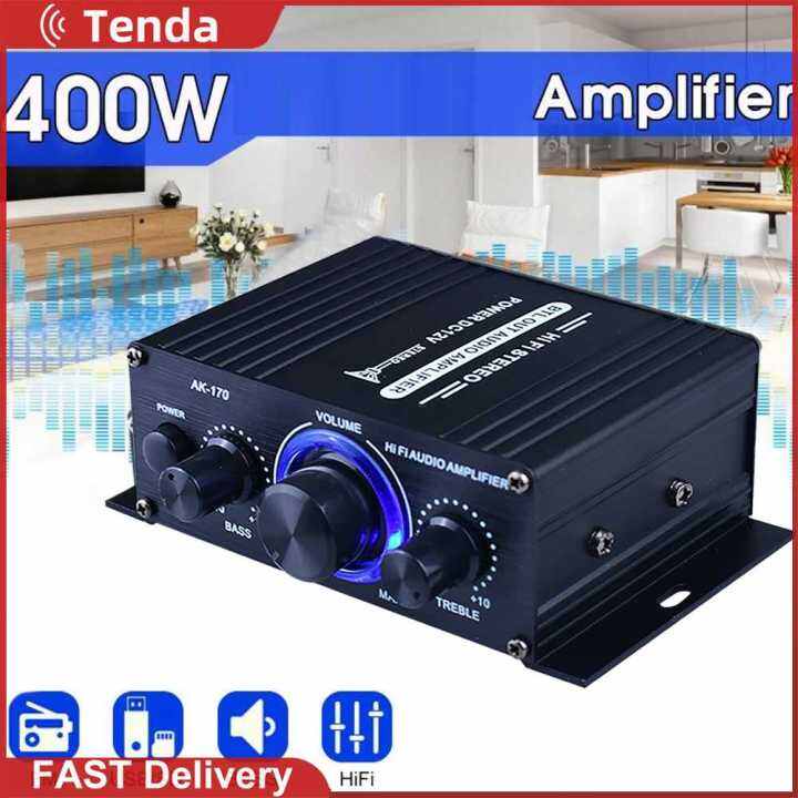AK-170 HiFi Stereo Audio Power Amplifier 200W+200W Dual Channel Power ...