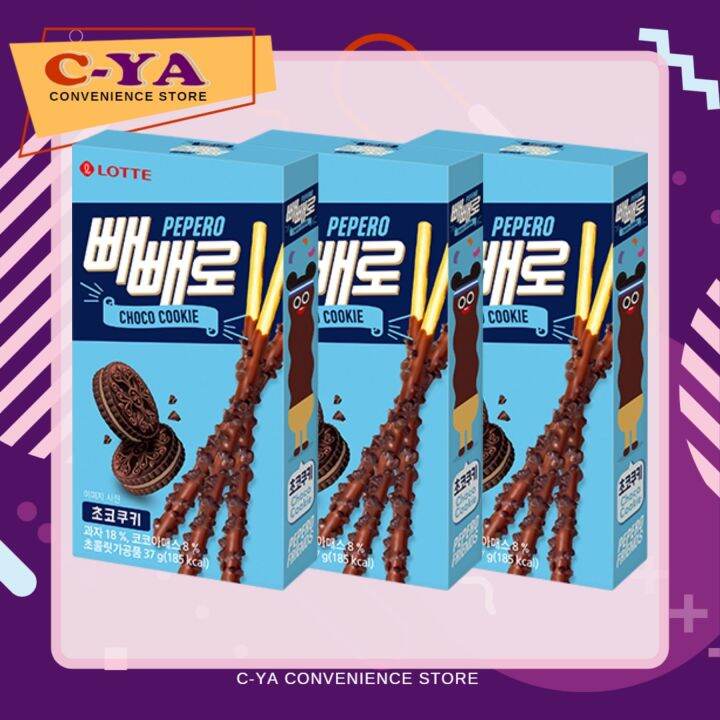 Lotte Pepero Choco Cookie Stick Biscuits 3x37g | Lazada PH