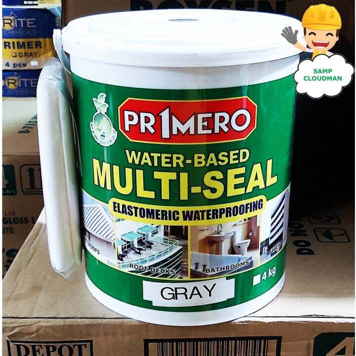 Primero Multi-Seal Elastomeric Waterproofing Paint Sealant Gallon Size with Cloth Pr1mero ...