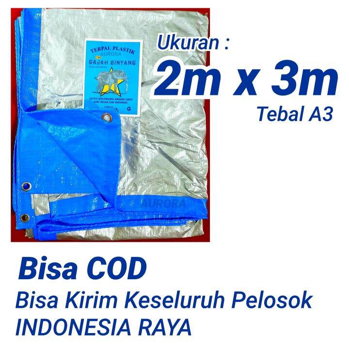 Terpal Tenda Plastik Ukuran 2m x 3m Tebal A3 Cap Gajah Bintang 2x3 Kuat ...