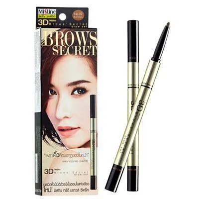 มิสทิน ทรีดี บราวส์ ซีเคร็ท บราว เซ็ท MISTINE 3D BROW'S SECRET BROW SET เขียนคิ้ว 3D / 1 แท่ง No ...