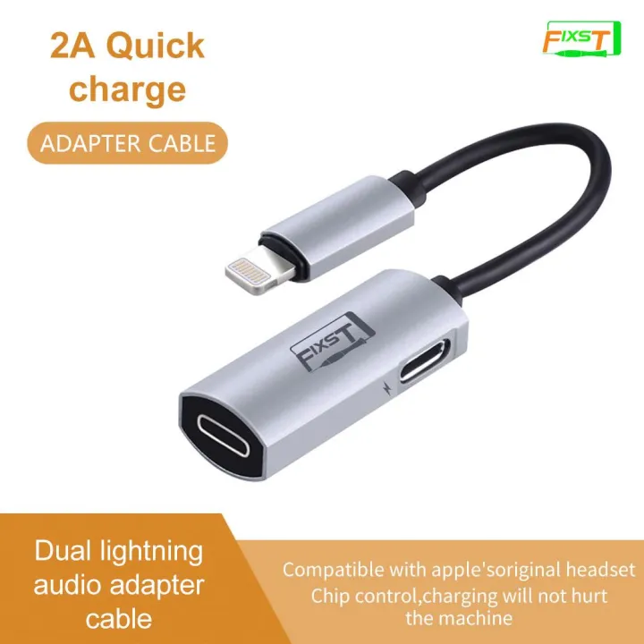 FIXST FL02 DUAL AUDIO CABLE FL02 Dual Lightning audio adapter cable for ...