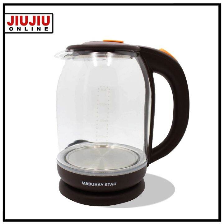 Mabuhay Star Clear Glass Electric Kettle 1.8 L l 1500 WATTS tg-051/tg ...