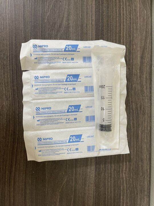 **แบ่งขาย** syringe 20 ml ( 5 ชิ้น ) Nipro | Lazada.co.th