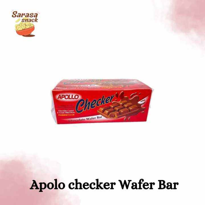 Apollo Checker/ Chocolate Wafer Bar/ Biskuit Berlapis Coklat dan Cream ...