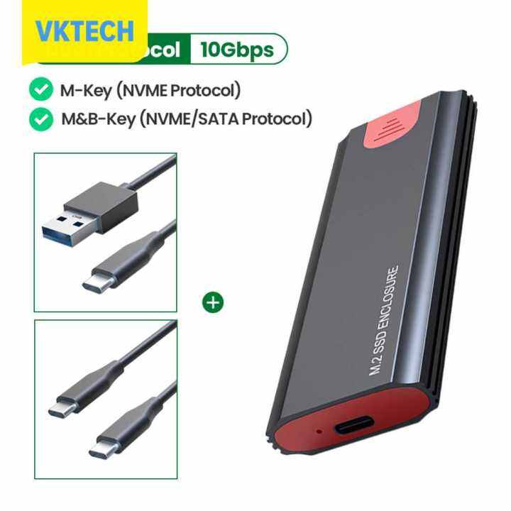 โปรโตคอลแบบ Dual M2 Ssd Case M.2ไปยัง USB Type C Nvme Enclosure Mobile ...