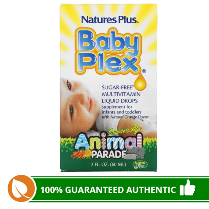 Nature's Plus Animal Parade® Baby Plex® Sugar-Free Multivitamin Drops ...