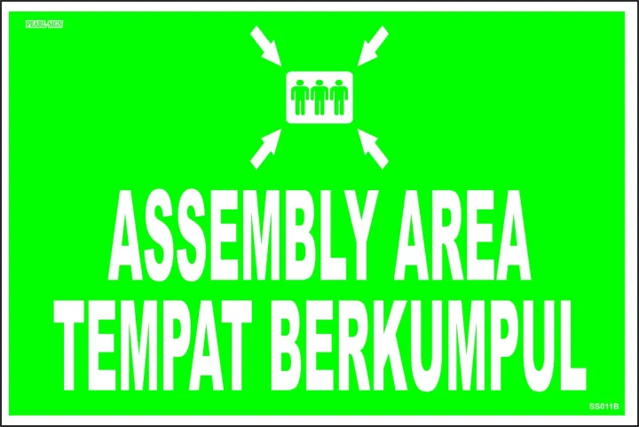 15. SAFETY SIGN ASSEMBLY AREA PVC (400 X 600MM)PIC. (2 PCS /PKT) | Lazada